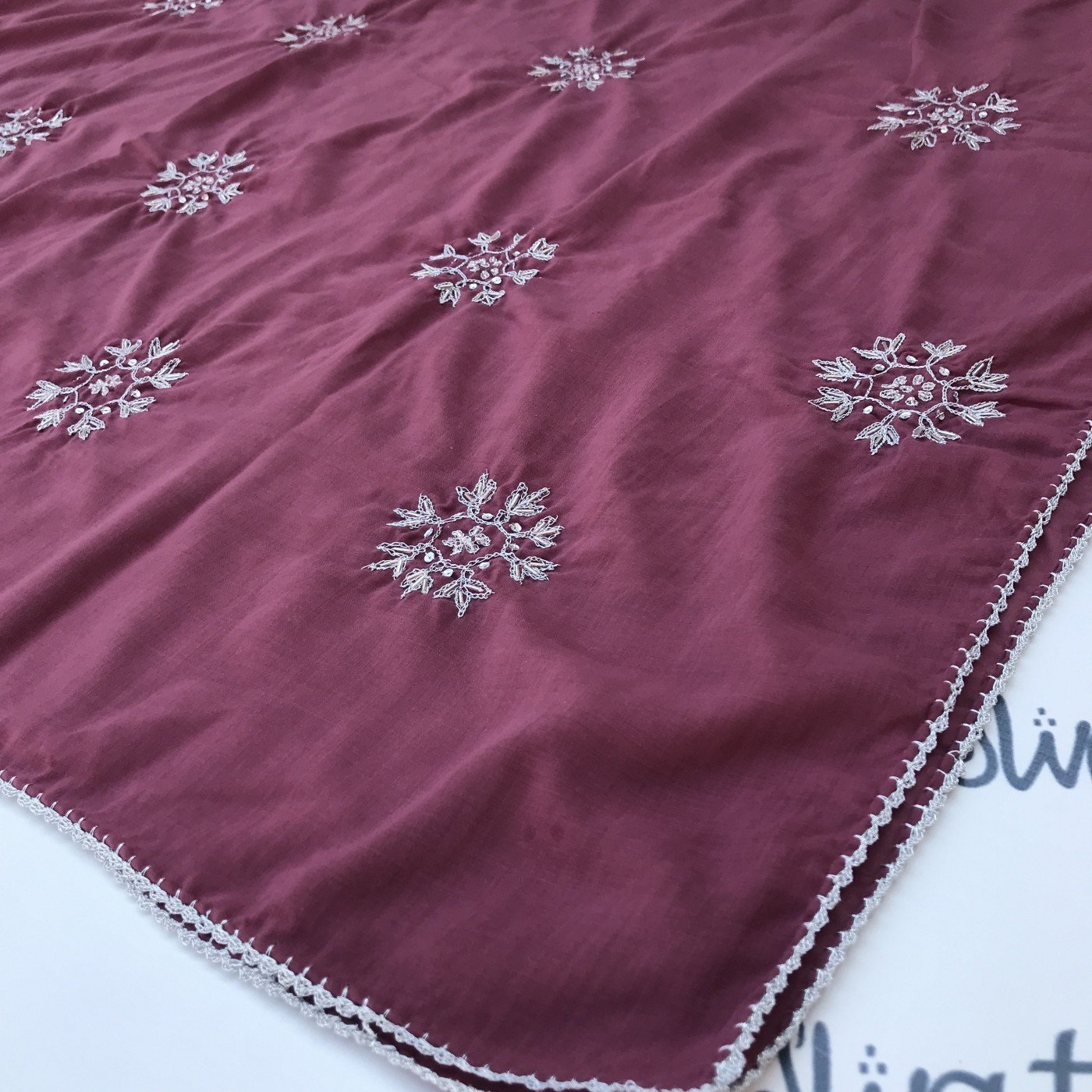 Hand embroidered women shawl for summer - Swati Shawls
